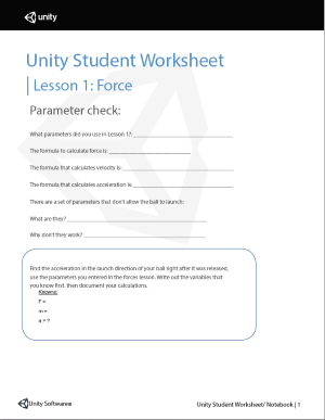 Lesson 1: Forces - Unity Learn