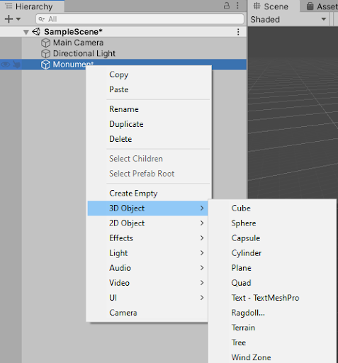 ¿Cómo crear una estructura con primitivos? - Unity Learn